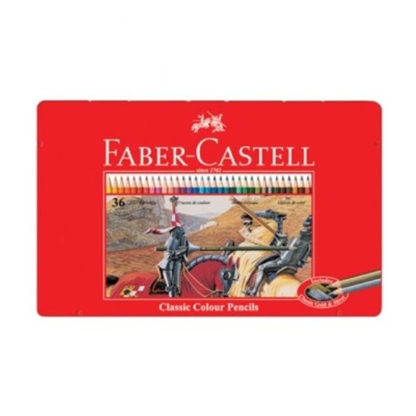 hplusmall 파버카스텔 일반 색연필 36색 틴케이스 - 핫트랙스