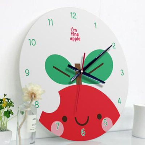 ggoomim ce695-사과캐릭터_인테리어벽시계 - 핫트랙스
