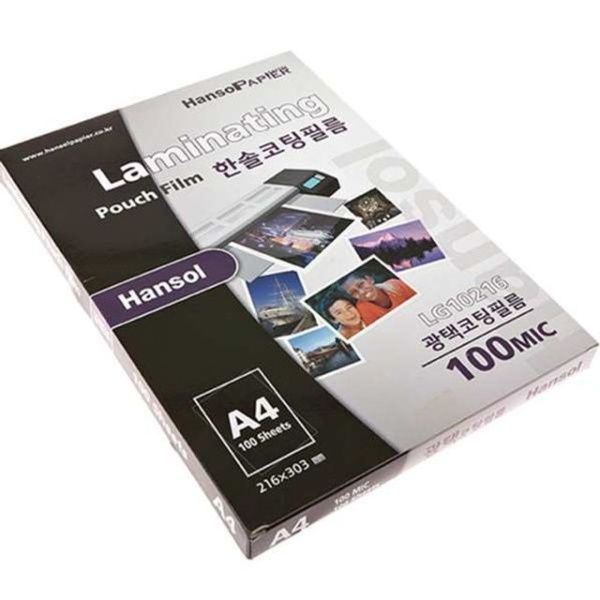 hplusmall 광택코팅필름 100p A4 코팅지 기계코팅지 코팅용지 - 핫트랙스