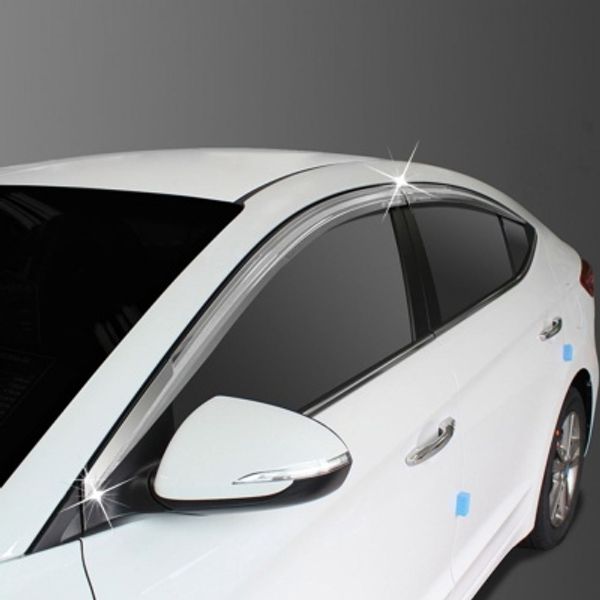 hplusmall 아반떼AD D 202 크롬썬바이져 4P 햇빛가리개 빗물차단 - 핫트랙스