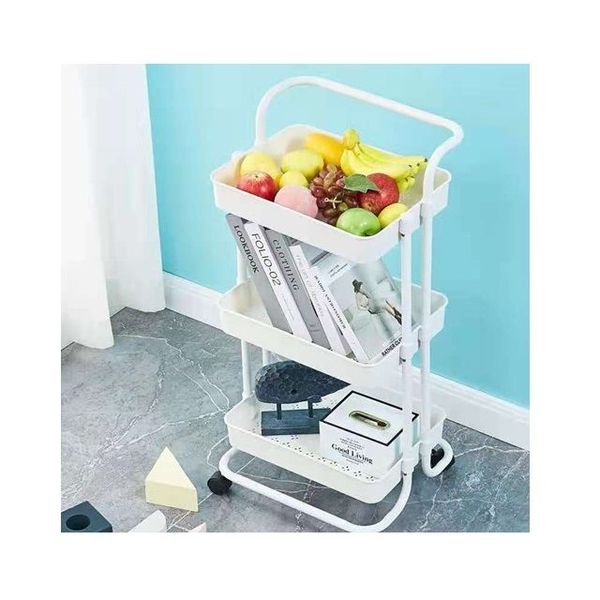 hplusmall 미란다 트롤리 3단선반 백색(WE250A5) - 핫트랙스