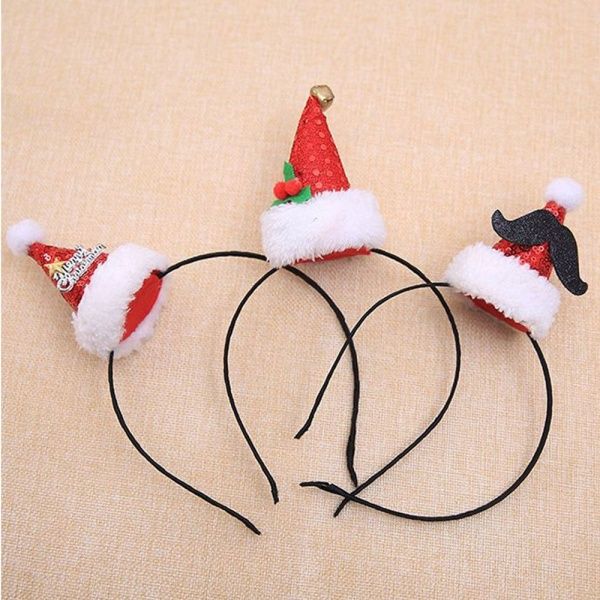 hplusmall 크리스마스 산타 고깔 머리띠 파티 헤어밴드[W97845B] - 핫트랙스