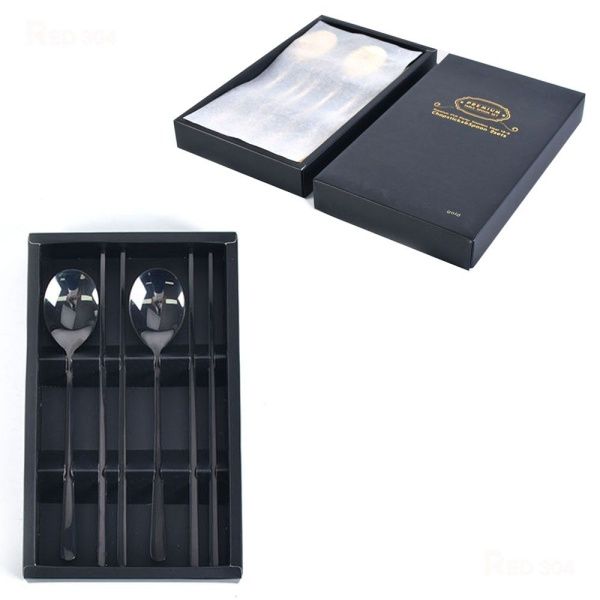 hplusmall 선물용 2인 티타늄 고급 수저세트 8호 블랙 - 핫트랙스
