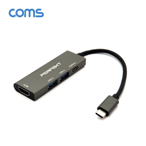 hplusmall USB 3.1 Type C 멀티 도킹+허브 USB 3.0x2+HDMI+Type- - 핫트랙스