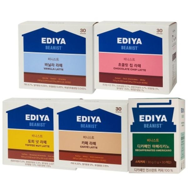 hplusmall 이디야 바닐라라떼 카페 토피넛 초콜릿칩 30T 선택 - 핫트랙스
