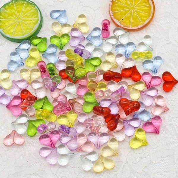 hplusmall 투명하트 비즈 대용량 500g 공예 구슬 레진아트 - 핫트랙스