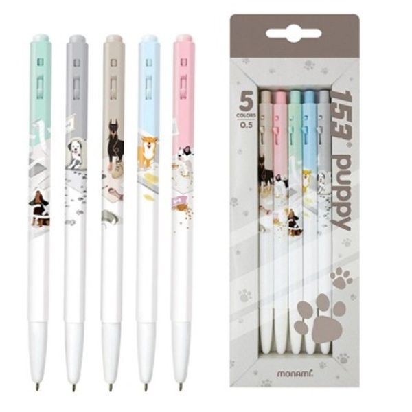 hplusmall 모나미 153 퍼피 5컬러 세트 - 핫트랙스