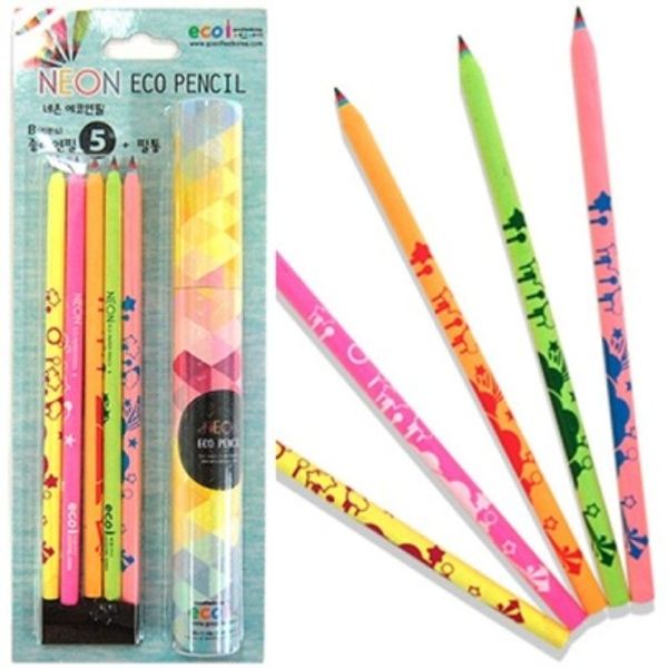 hplusmall (에코아이) 네온에코 5본입 원통세트 - 핫트랙스