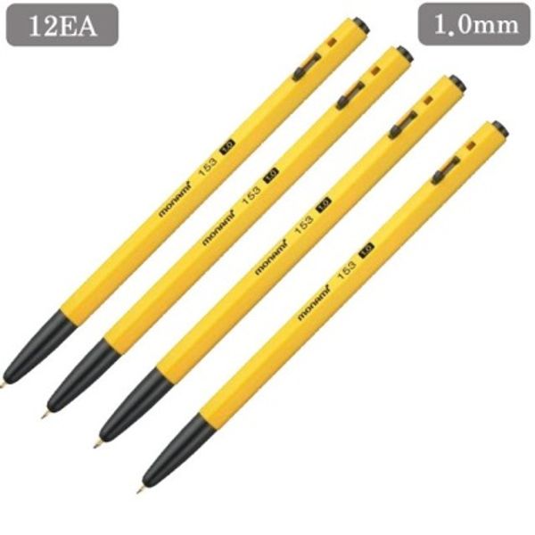 hplusmall 모나미 뉴153볼펜(1.0mm) 흑색 12EA - 핫트랙스