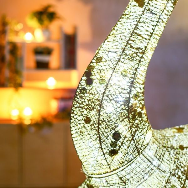 shoppingplan 140cm LED 골드 반짝이 사슴 장식(특대)사슴인형 - 핫트랙스