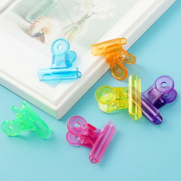 shoppingplan 컬러 플라스틱 불독 클립 6p 서류집게 - 핫트랙스