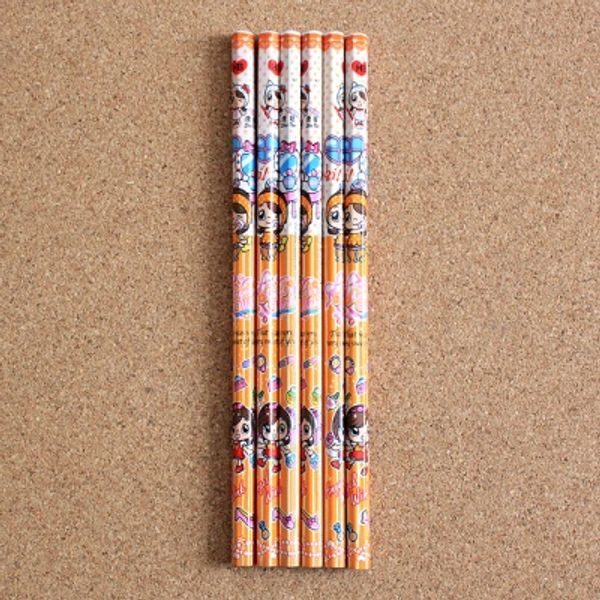 shoppingplan 6p 팬시 HB 연필세트/학교 학원 어린이집 선물용 - 핫트랙스