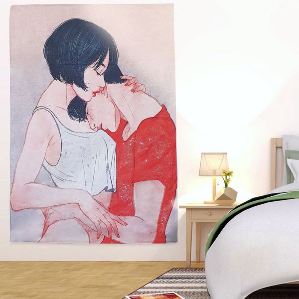 hplusmall 대형 패브릭 포스터 커플세로 L(W83EC90) - 핫트랙스