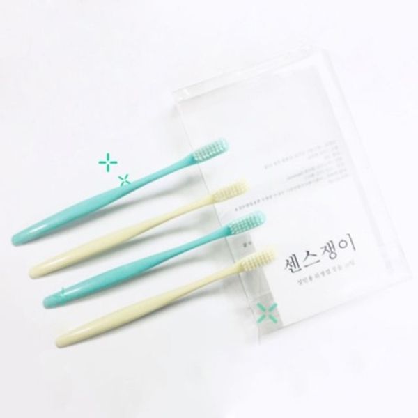 hplusmall 센스쟁이 성인 미세모칫솔 위생캡포함(10입) - 핫트랙스