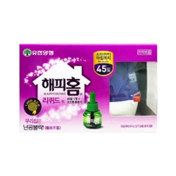 hplusmall 해피홈 리퀴드 코드 훈증기 x 리필 45일 모기약 - 핫트랙스