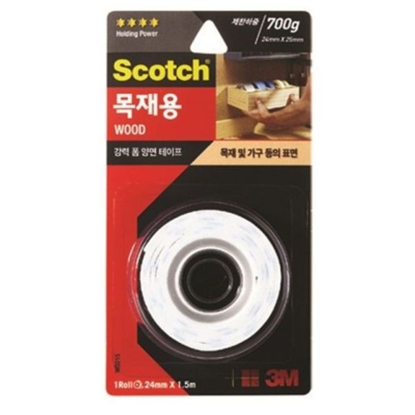 hplusmall 3M 스카치 강력 목재용 폼 양면테이프 WD215 - 핫트랙스