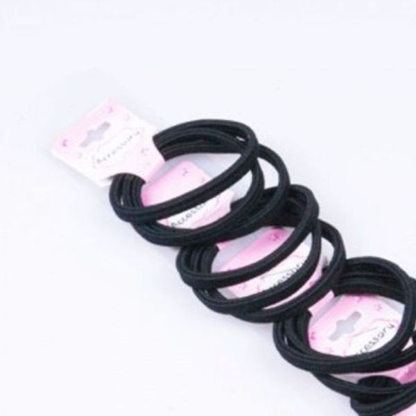 hplusmall 무매듭 기본 고무줄 3p 헤어끈 머리끈 헤어밴드 - 핫트랙스