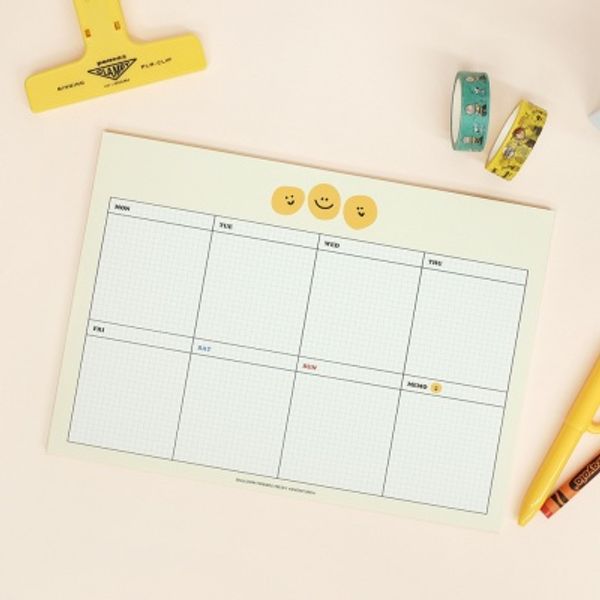 BALLOON FRIENDS BFMA 노트패드 B5 위클리 - 범피스마일 - 핫트랙스