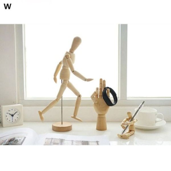 hplusmall 나무원목관절인형 14cm 2개 - 핫트랙스