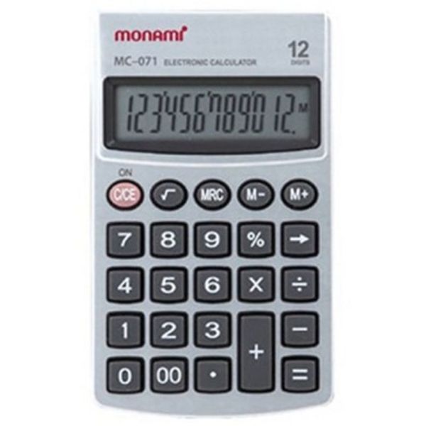 hplusmall 모나미 계산기 MC-071 12단 사무용품 회계용 - 핫트랙스