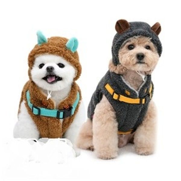 hplusmall D17 패리스독 베어 하네스 패딩세트 모자포함 2XL[WDC - 핫트랙스