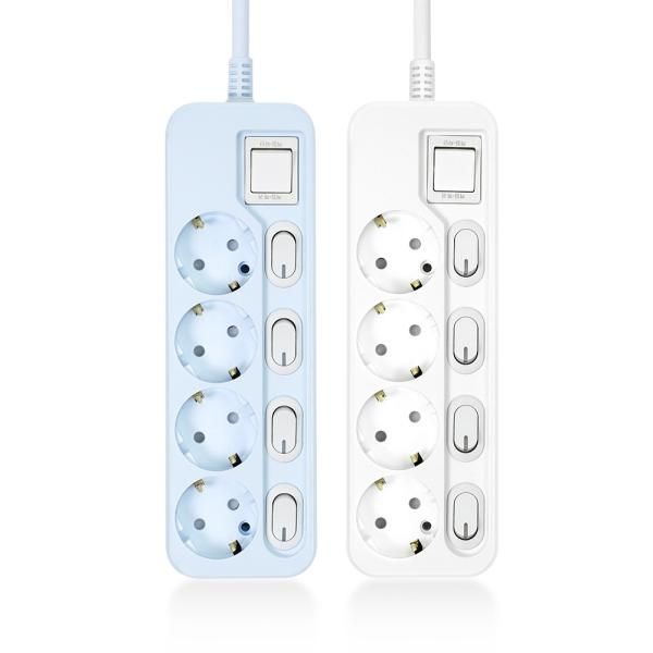 ijung 아이정 자동소화 더쿨한 멀티탭 개별 4구 3M - 핫트랙스