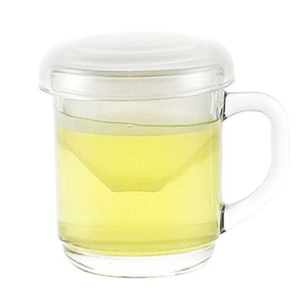 hplusmall 럭키글라스 필터컵 300ml 뚜껑머그잔 필터머그컵 유리 - 핫트랙스