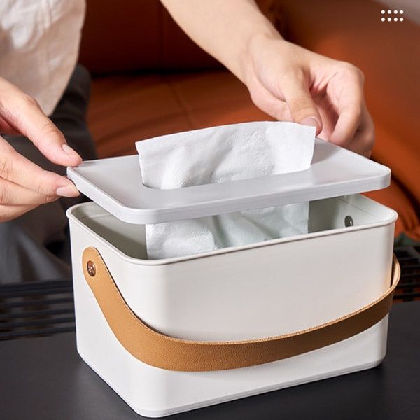 everyhome 인테리어 가죽손잡이 휴지케이스 2type - 핫트랙스