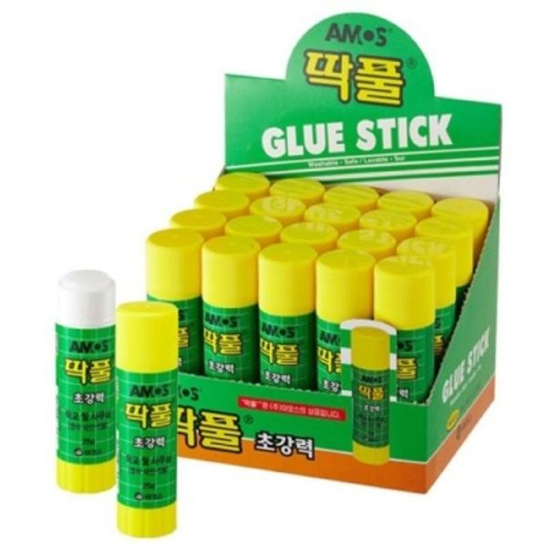 hplusmall 아모스 1200 딱풀 25g 20개입(1box)갑 투명풀 - 핫트랙스