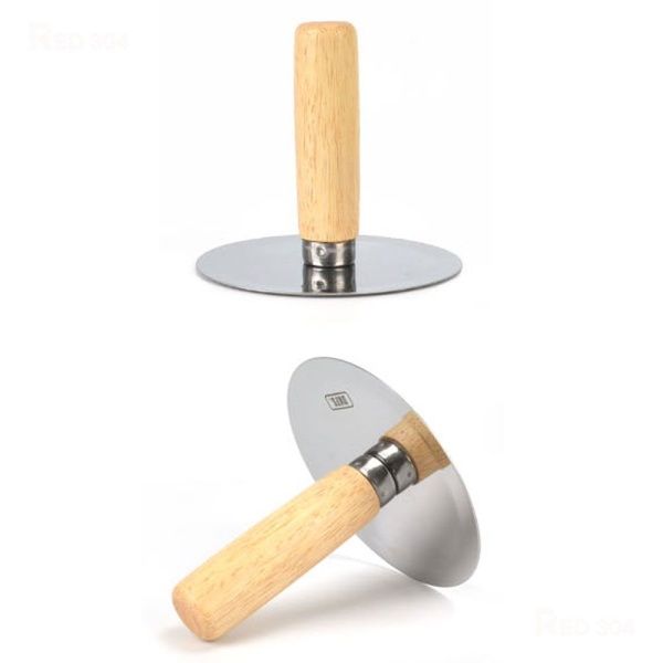 hplusmall 나무손잡이 반죽 호떡 누르개 누르기 12.5x11cm 7호 - 핫트랙스