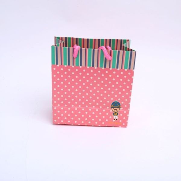 hplusmall 3꼬마병정 핑크 소 종이 선물 포장 답례품 가방 백 - 핫트랙스