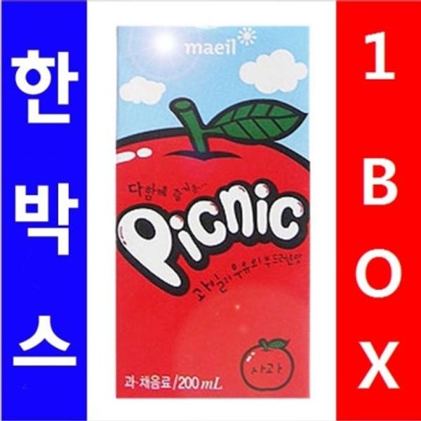 hplusmall 매일 피크 닉 사과팩 200ml 1박스(24개) - 핫트랙스