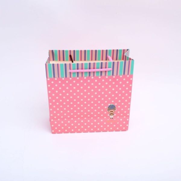 hplusmall 3꼬마병정 핑크백 중 손잡이 종이 선물 사각 백 가방 - 핫트랙스