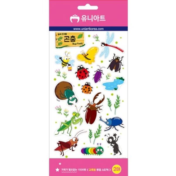 hplusmall 1500 교육용투명스티커 곤충 - 핫트랙스
