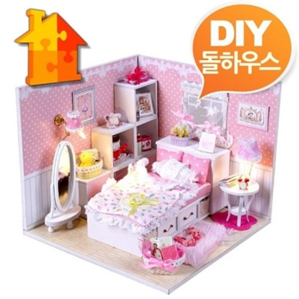 hplusmall DIY 돌하우스 핑크엔젤 방꾸미기 미니어쳐 만들기 - 핫트랙스