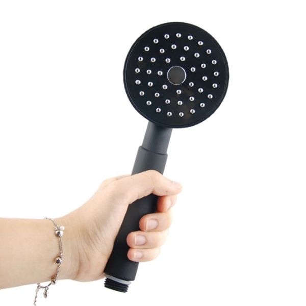 hplusmall 욕실 가정집 모던 심플 수전 샤워 샤워기 헤드 블랙[W - 핫트랙스