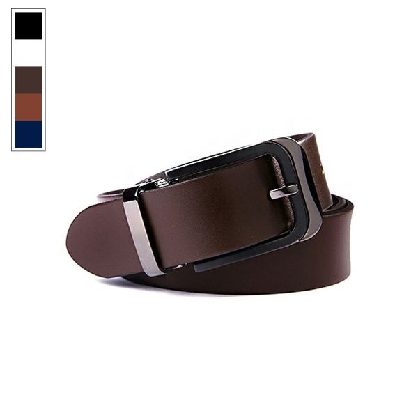 hplusmall S-i2 길이조절 가능 소가죽 흑니켈메탈버클 벨트 5Col - 핫트랙스