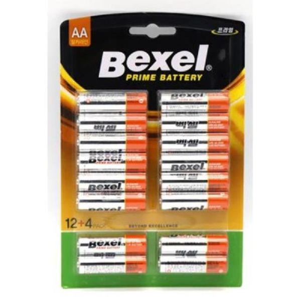 hplusmall (SM)리모콘 손전등 장난감 알카라인 건전지 AA 12+4[W - 핫트랙스