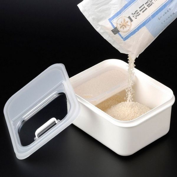 hplusmall 미니 쌀통(6kg) 방충 방습 잡곡통 곡물통 밀폐용기 - 핫트랙스