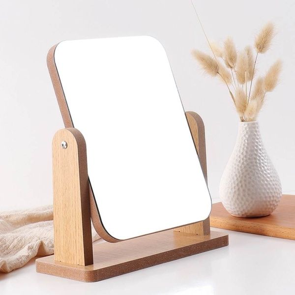 hplusmall 우드 탁상거울 360도회전 대형[W394AA7] - 핫트랙스
