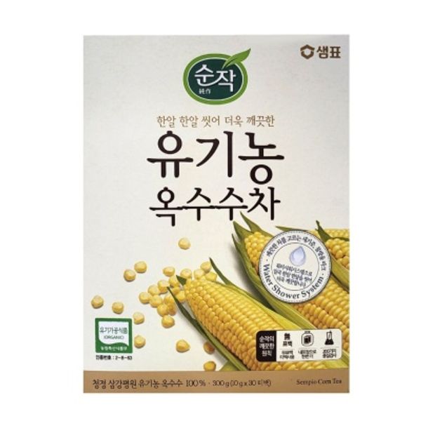 hplusmall 샘표 순작 옥수수차 300g(30T) x 2개 - 핫트랙스
