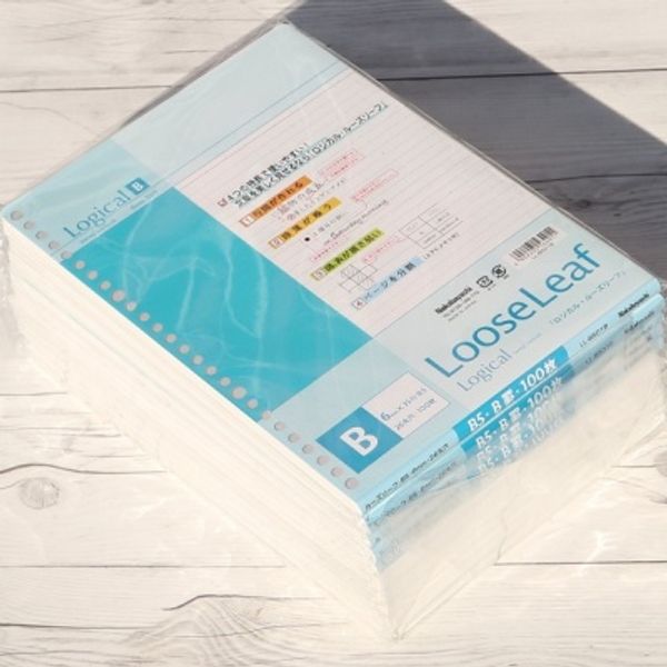 MOONGUBANJUM B5-100매×10권/팩 루스리프 내지..나카바야시 26공 바인더노트 리필 속지-로지컬 라인 6mm LL-B501B - 핫트랙스