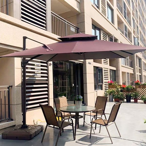 shoppingplan 고급형 각도조절 2.5m 대형 파라솔(커피) 정원파라솔 - 핫트랙스