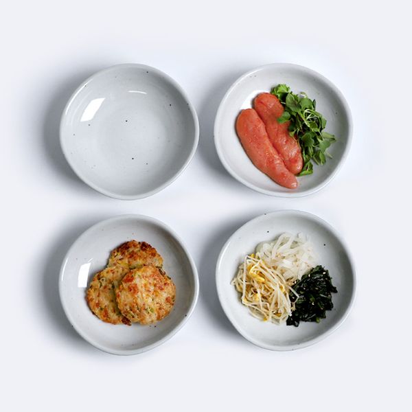 kitchen malling 진 고백자 국산 도자기 비정형 찬기 3호 4p세트 - 핫트랙스