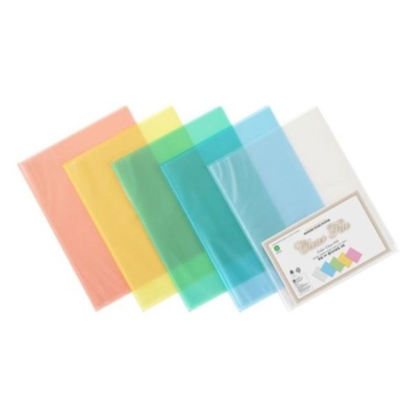 hplusmall 문화 투명PP 클리어화일 6매 A4 F42773 녹색 - 핫트랙스