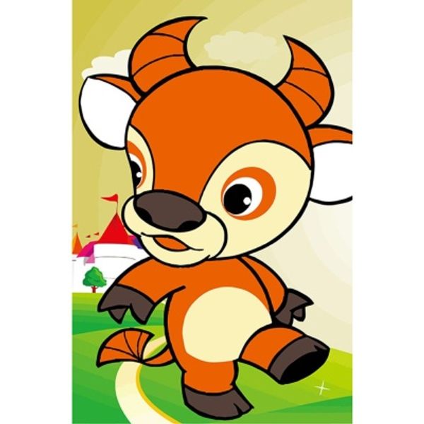 hplusmall 12간지 소 (이젤) 보석십자수 10x15 - 핫트랙스