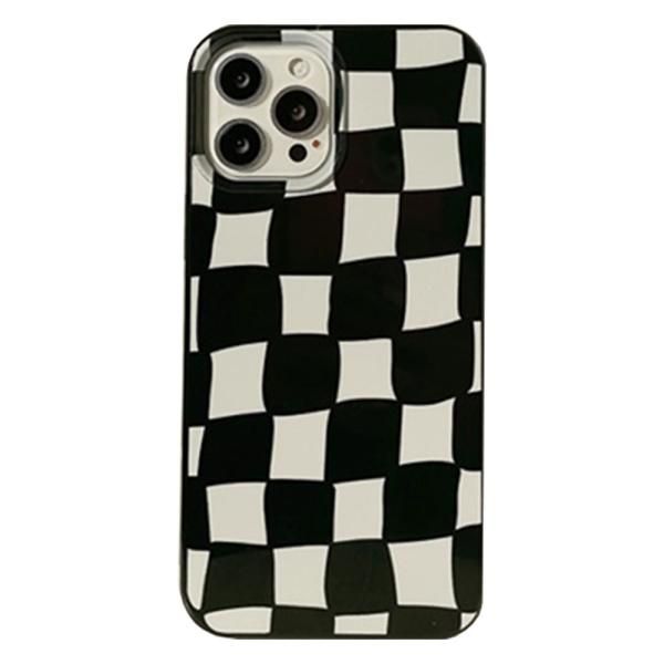 VERAX 아이폰SE2 블랙 체크 커버 하드 케이스 kp140 - 핫트랙스