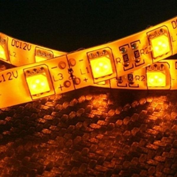 hplusmall 24V 3칩 LED바 옐로우LED 10cm 검정띠 대형화물차 - 핫트랙스