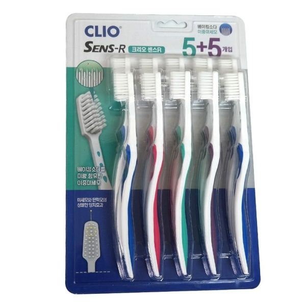hplusmall 크리오 센스R 이중미세모 칫솔 5+5입 - 핫트랙스