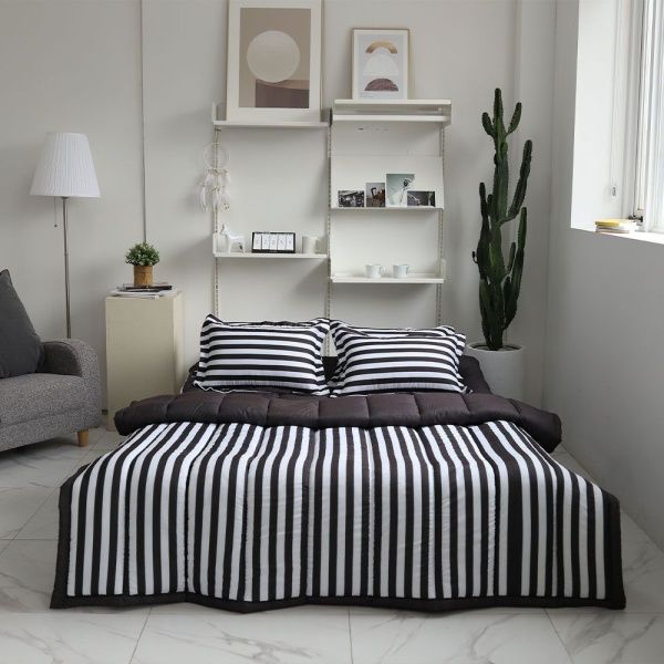 hplusmall 더크린 스트로우 세미마이크로 차렵이불 SS그레이[WB7 - 핫트랙스